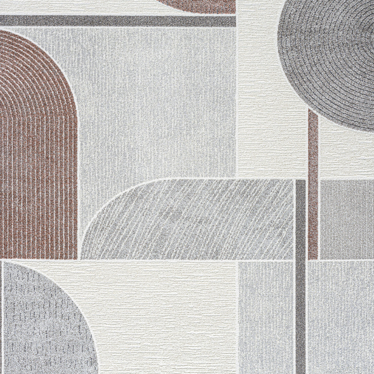 Azaliya Geometric Rug Earthy Terracotta Beige Pattern for Modern Homes ...