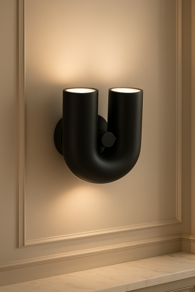 Doppio Modern LED Wall Sconce | U-Shaped Up/Down Light – Homekode