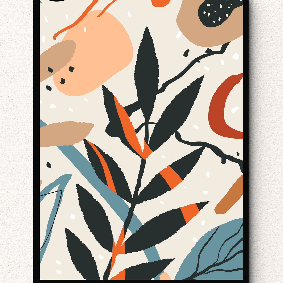 Rustic Botanics Wall Art – Abstract Botanical Print in Earthy Tones ...