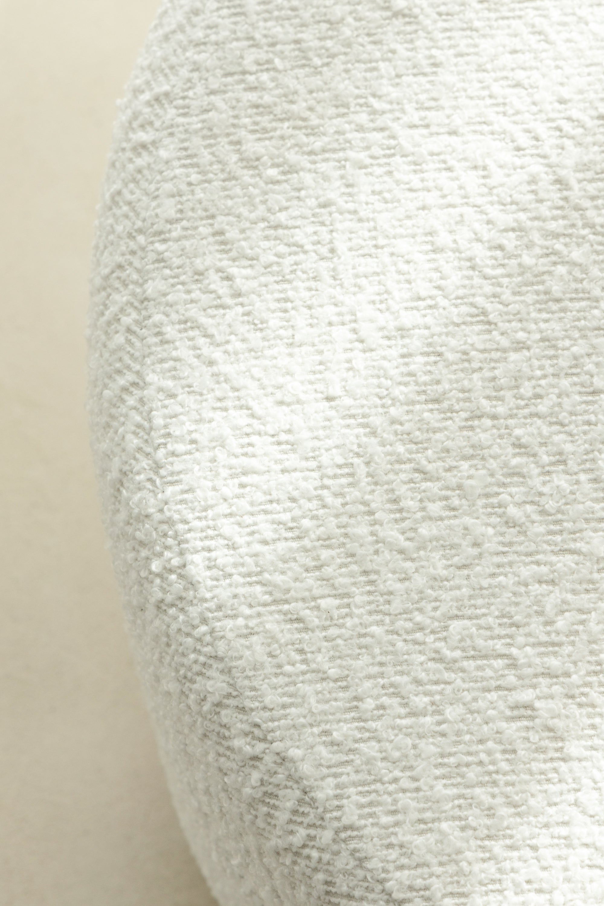 Sevil Layered Boucle Pouf — Contemporary Plush Accent for Modern ...