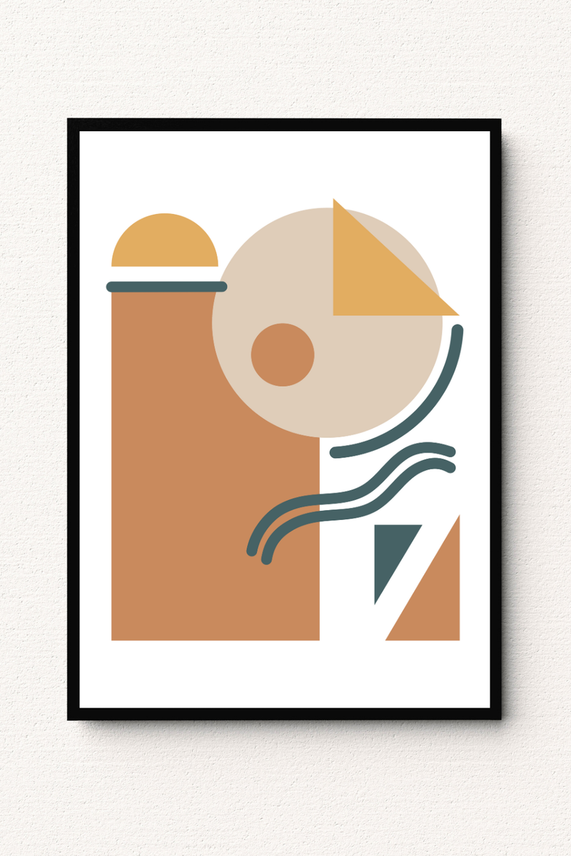 Natural Geometry Wall Art | Modern Abstract Geometric Decor – Homekode