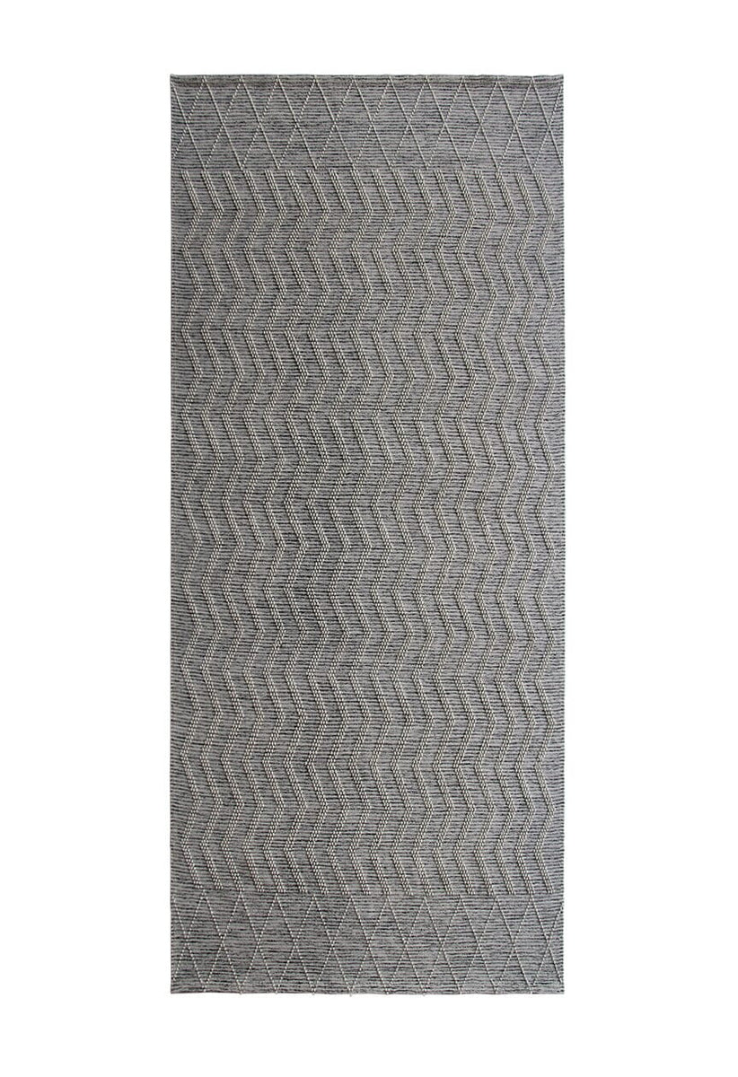 Tranquil Pathway - Natural White & Grey Woven Rug (200x80 CM) - Homekode