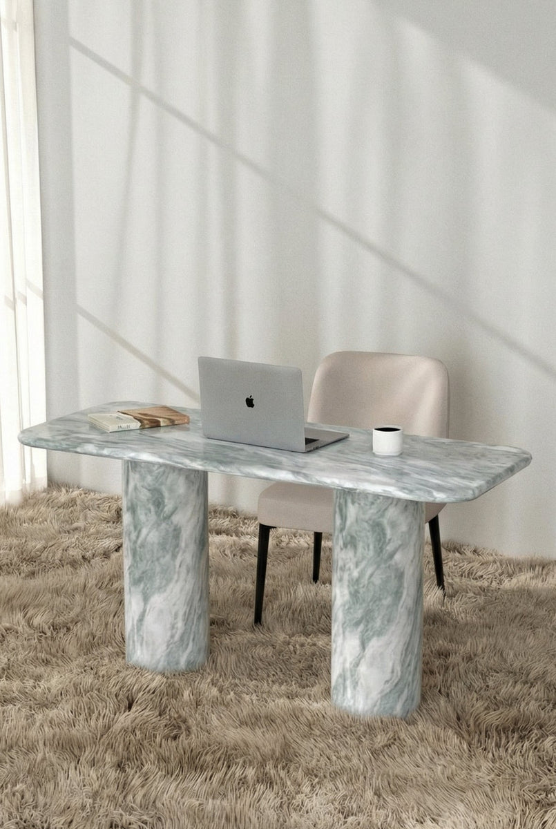 Alara Lady Onyx Desk for Home Office – Minimalist Luxury Stone – Homekode