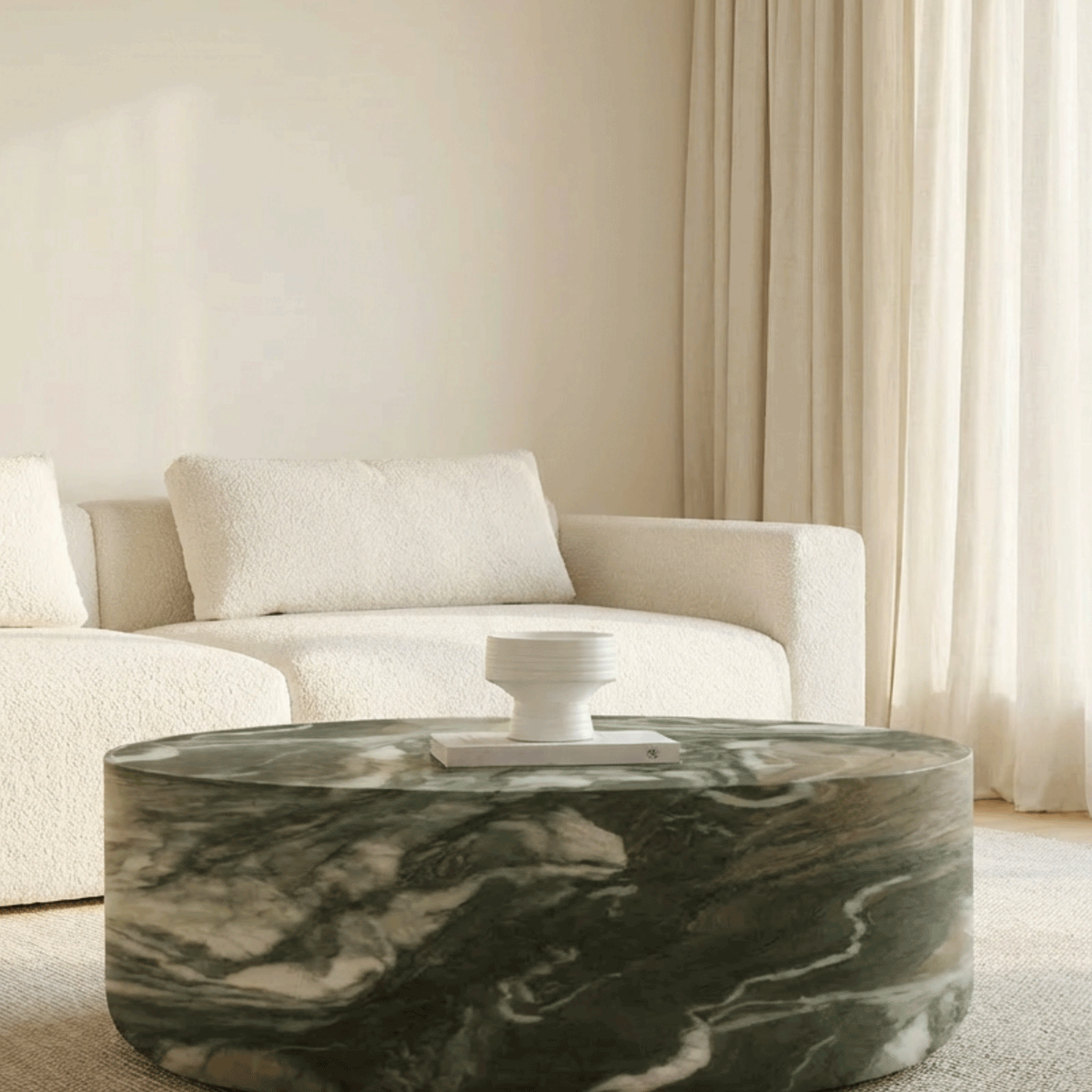 Make a Statement with the Alto Green Marble Finish Concrete Coffee ...