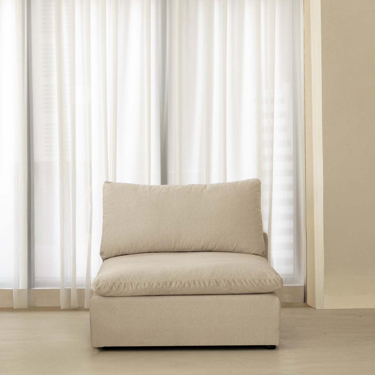 Orvella Light Beige Center Module – Cozy Modular Seating Unit – Homekode