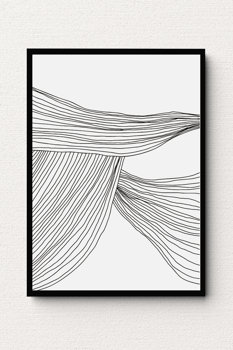 Cross Contours Abstract Wall Art I — Contemporary Accent for Modern ...