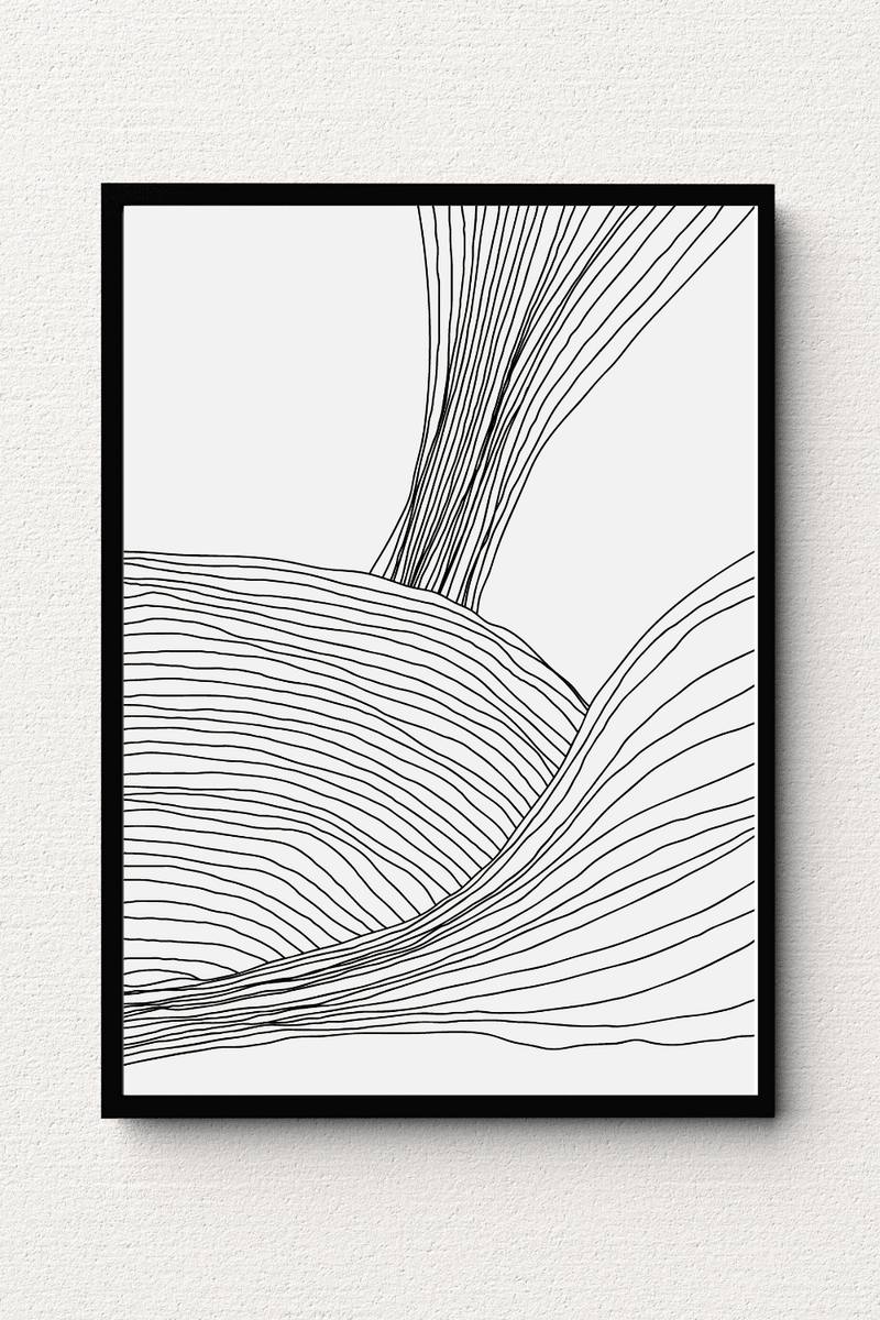 Cross Contours Abstract Wall Art III — Contemporary Accent for Modern ...