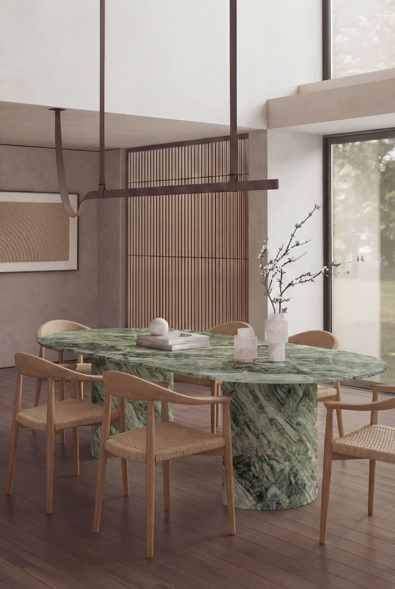 Elevate Your Dining Space with the Dakota Amazon Green Stone Dining ...