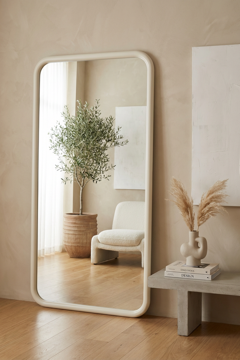 Brighten Your Space with an Elegant Off White Rectangular Mirror – Homekode