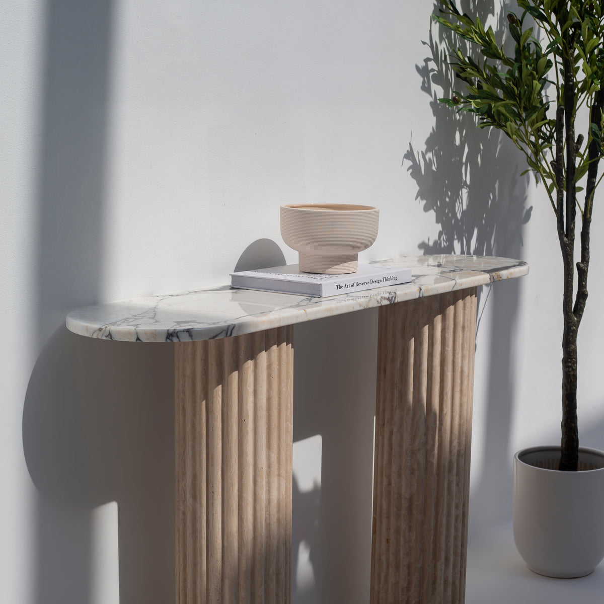 Diletta Viola Marble Top Console Table – Homekode