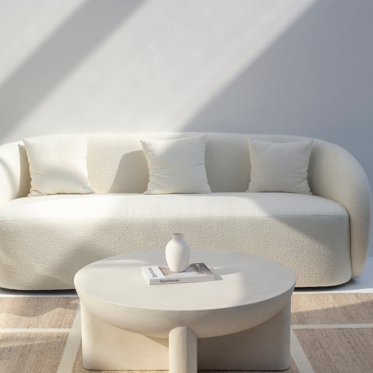 Morrison Cream Concrete Coffee Table – Homekode