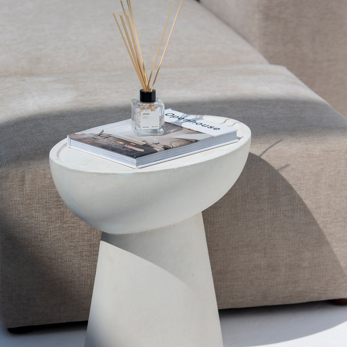 Fender Cream Concrete Side Table – Homekode