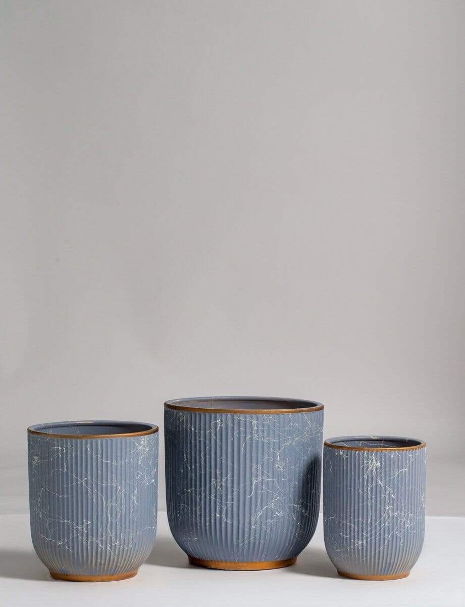 Greyish Blue Ceramic Plant Pot – Homekode