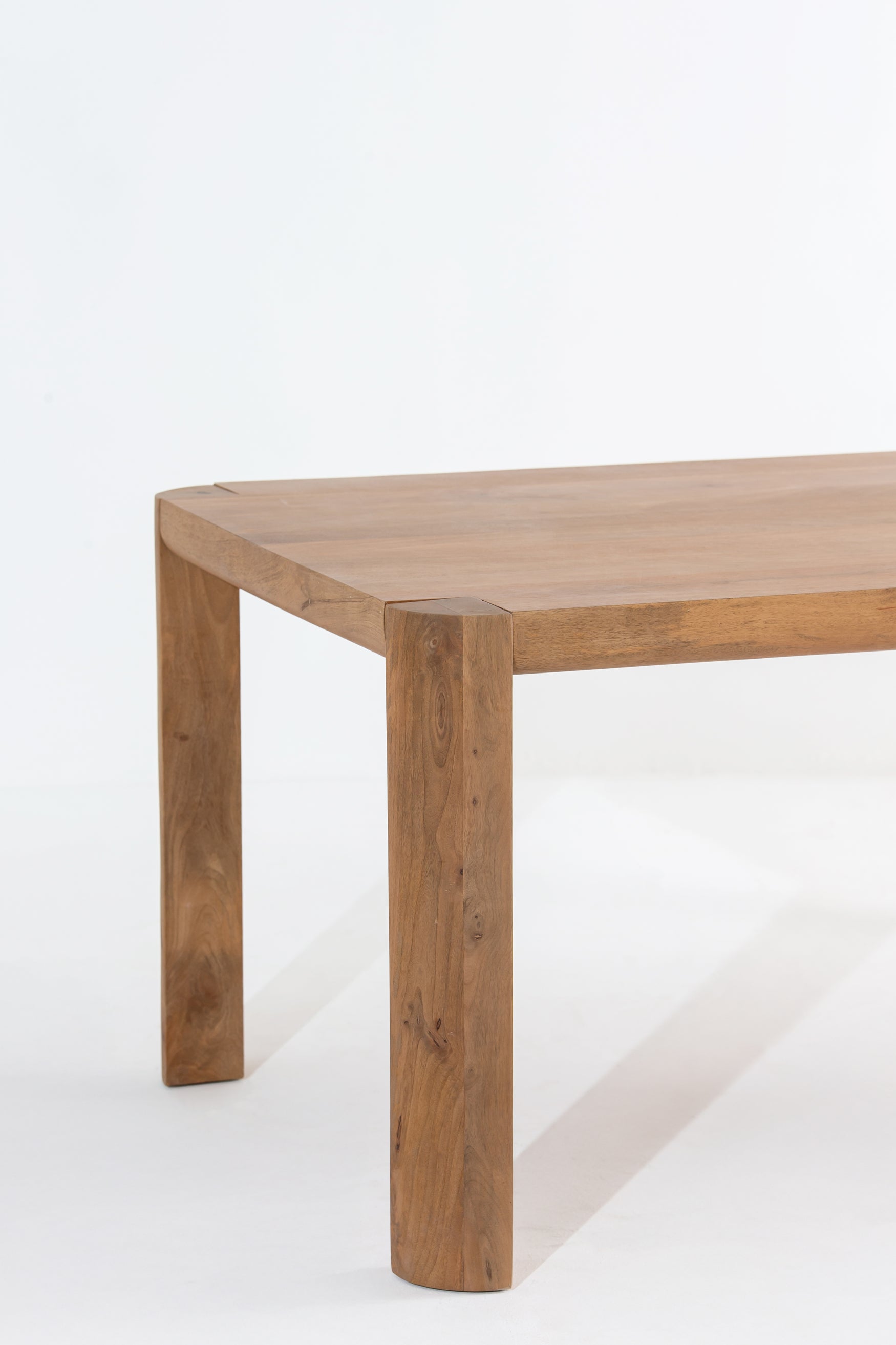 Mavina Solid Wooden Dining Table – Modern Rectangular Minimalist Style ...