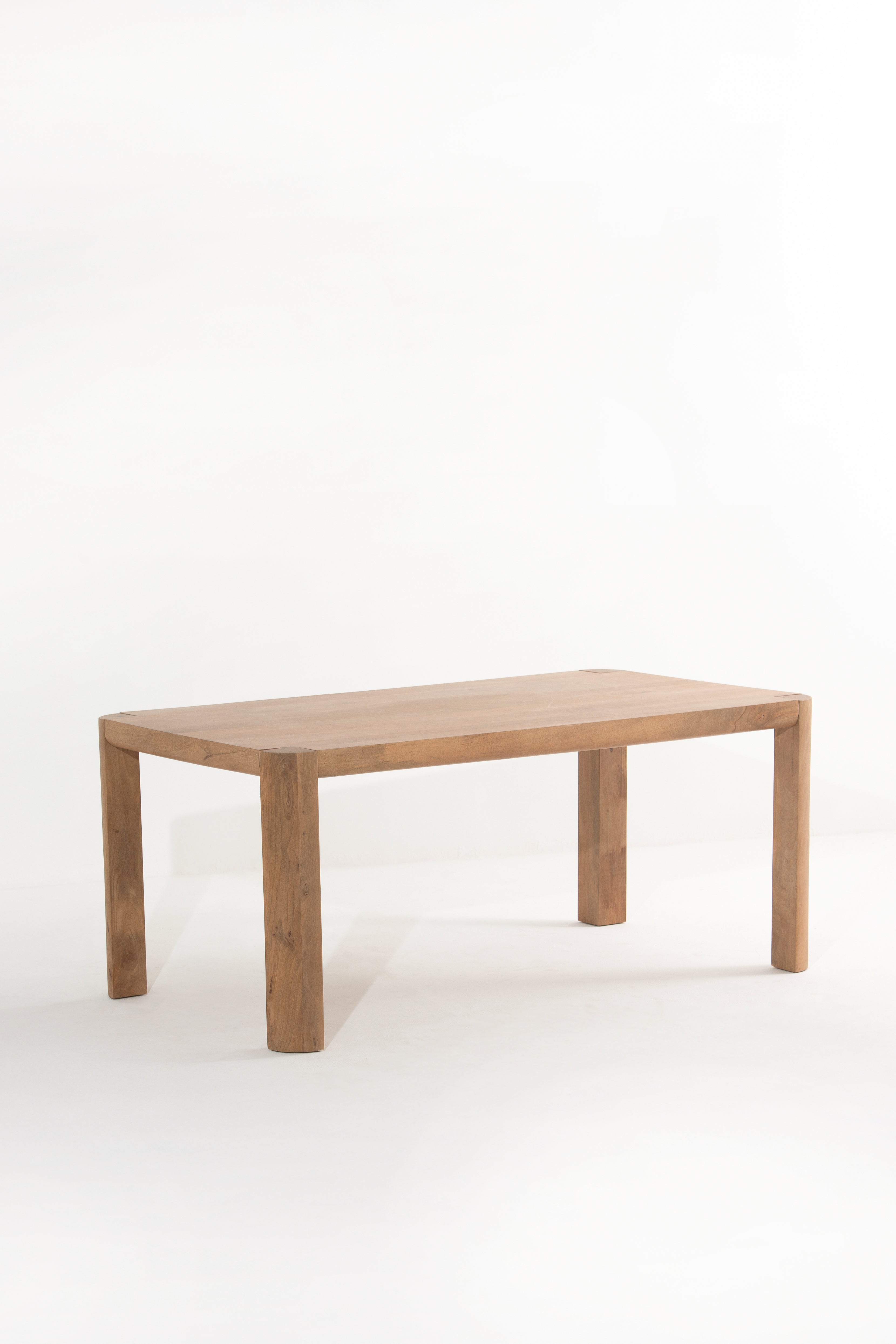 Mavina Solid Wooden Dining Table – Modern Rectangular Minimalist Style ...