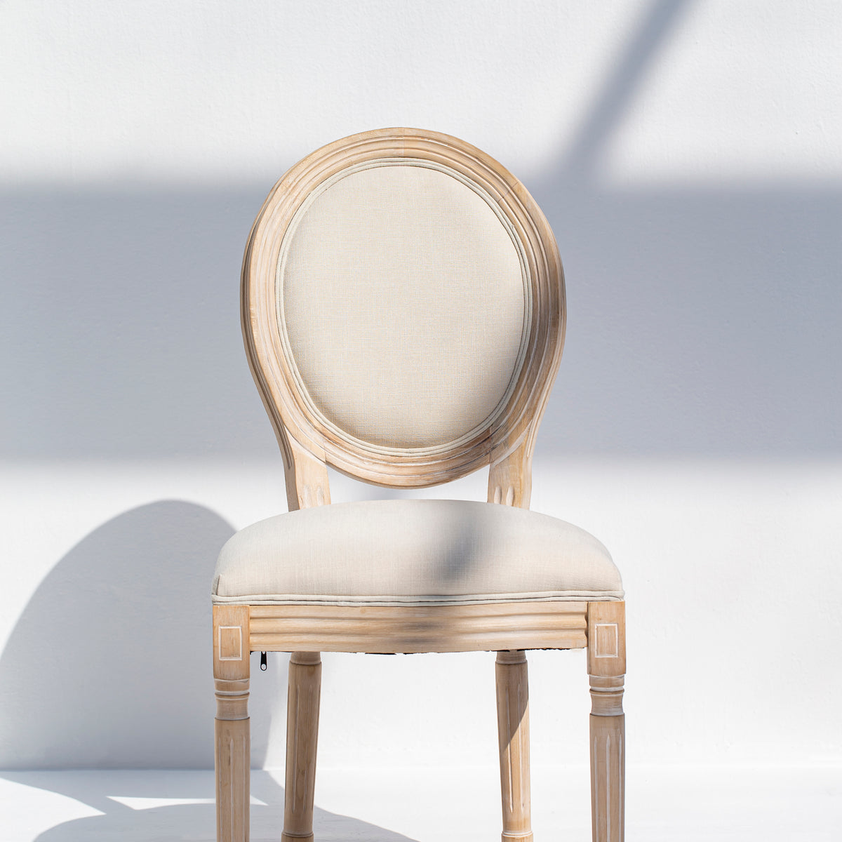 Vicky Wooden Dining Chair — Contemporary Accent with Off White Seat ...