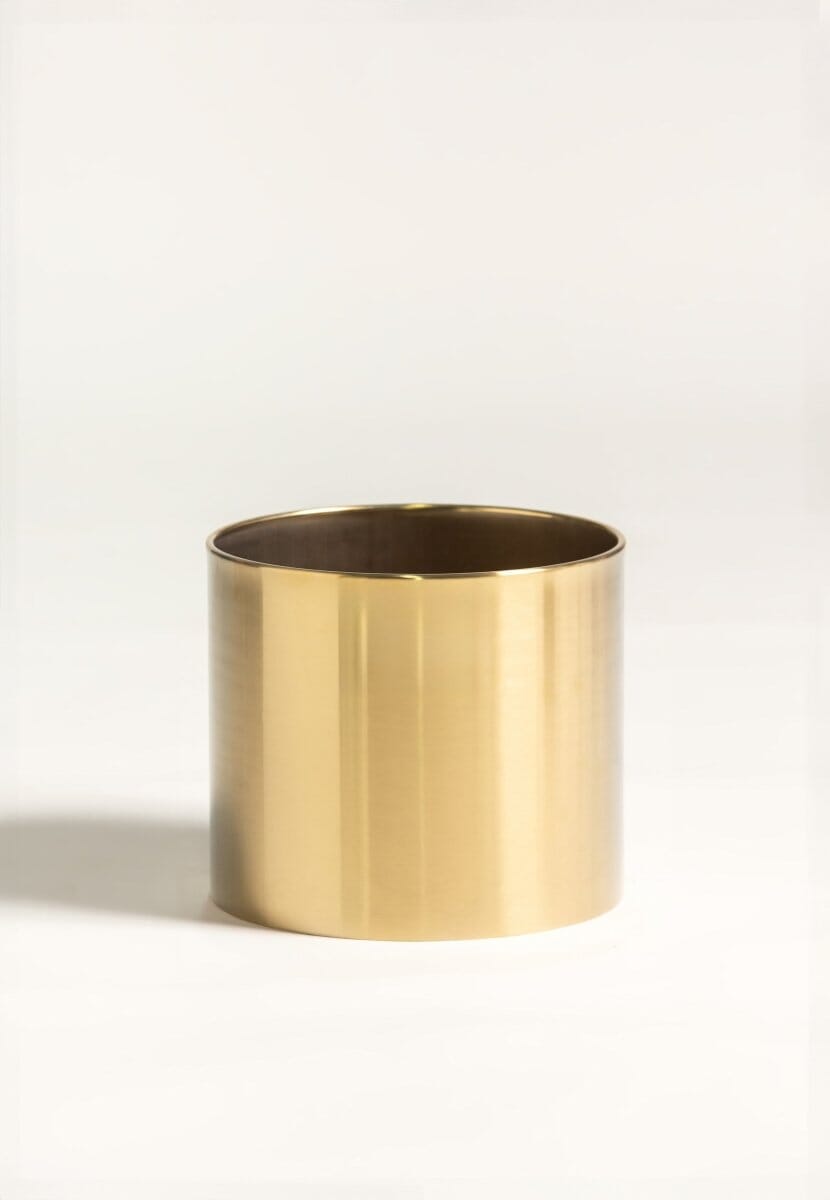 Gleam Gold Metal Pot — Contemporary Decorative Accent for Modern ...