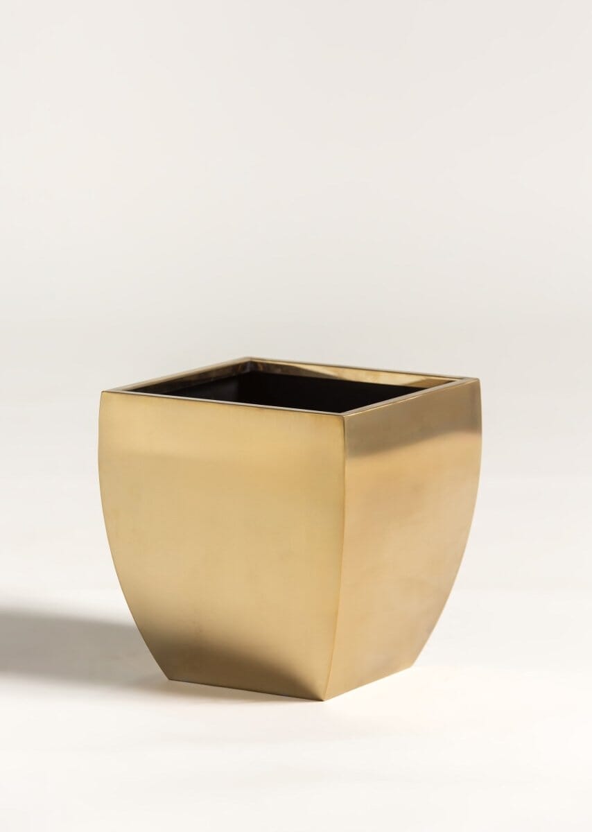Radiant Gold Metal Pot — Modern Decorative Accent for Contemporary ...