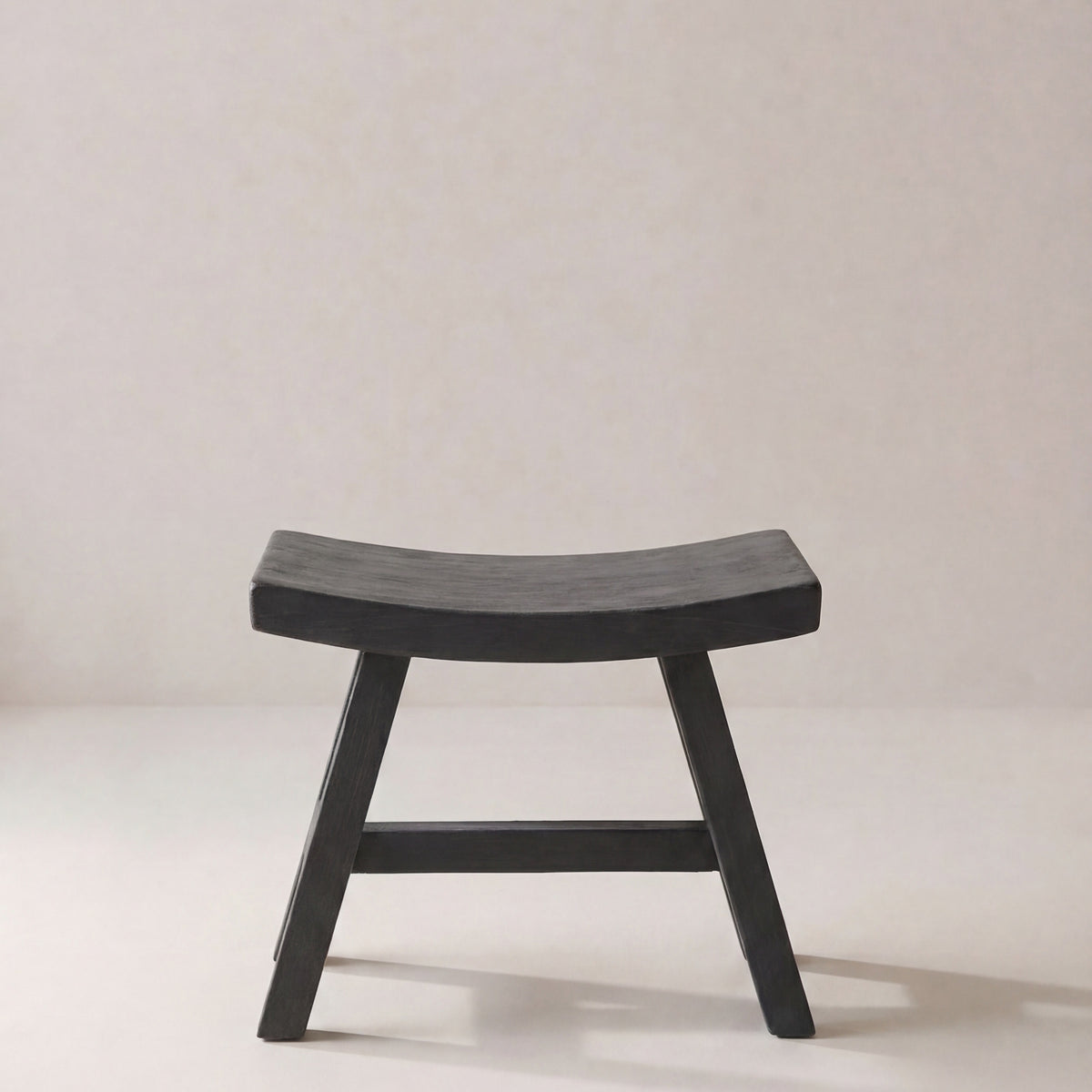 Kano Curve Wooden Stool Black Modern Minimal Seating Style – Homekode