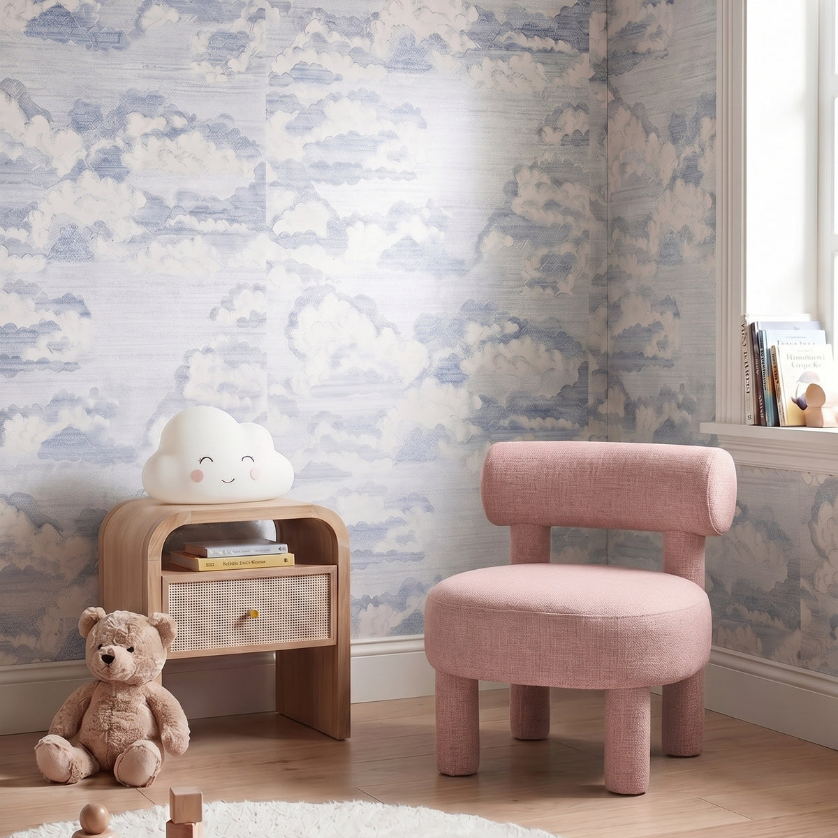 Koko Kids Mink Blush Lounge Chair for Bedroom and Playroom Seating ...