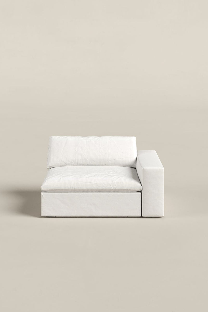 Orvella Off White End Section – Modern Modular Sofa Extension – Homekode