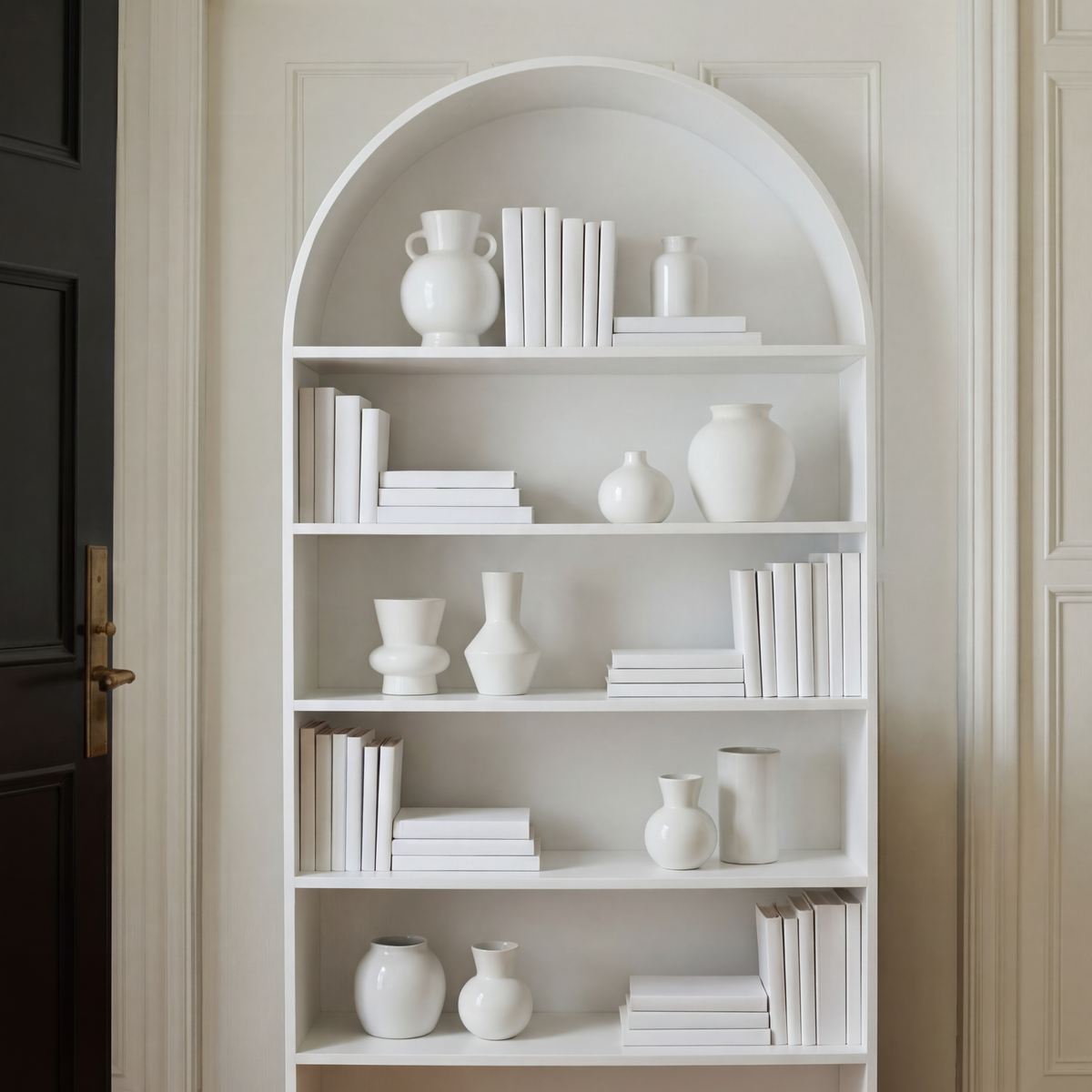 Luciana Off White Microconcrete Display Shelf with Arched Design – Homekode