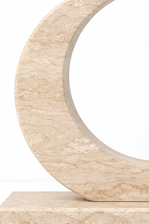 Elevate Your Space with a Lune Travertine Moon Decor Accent – Homekode