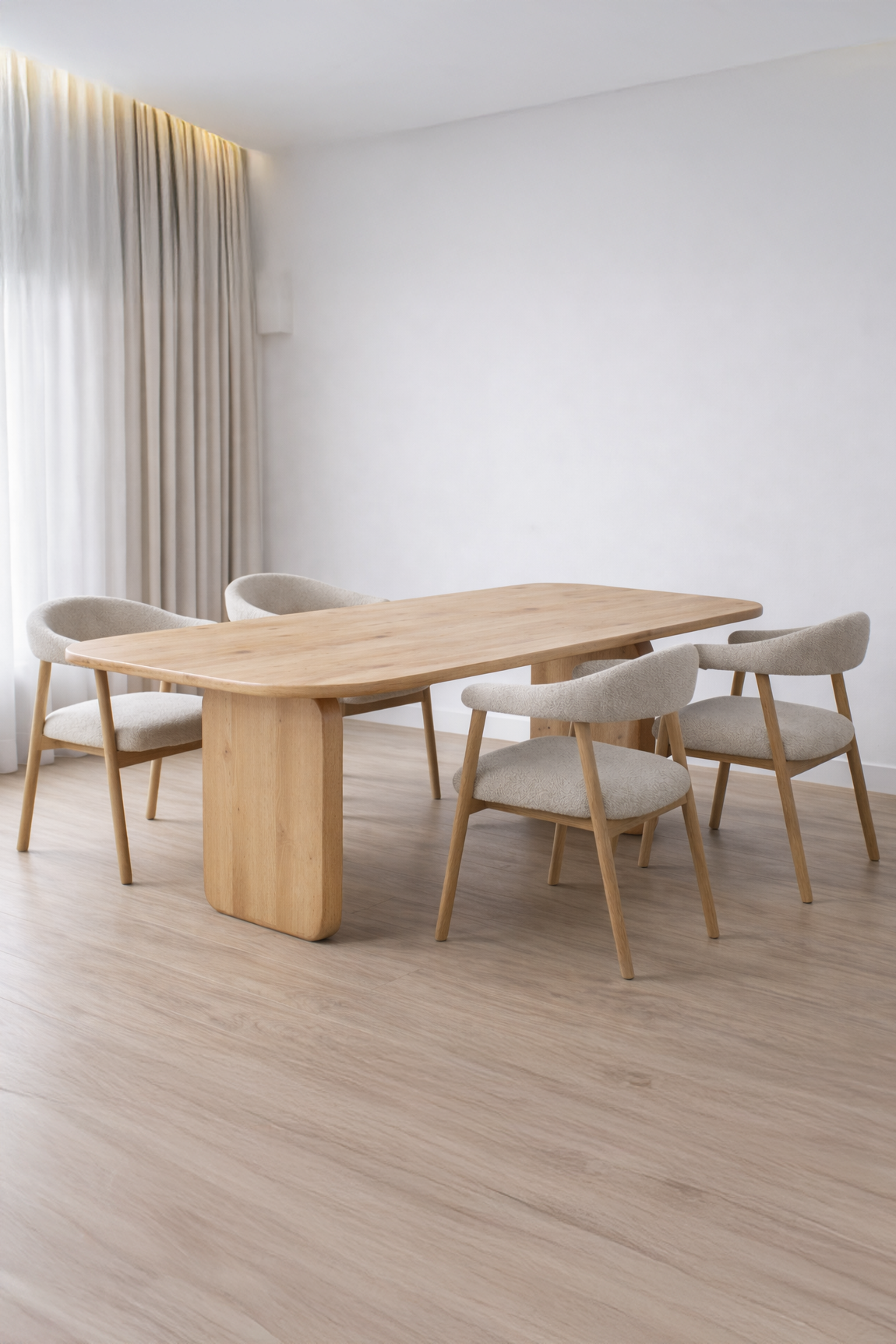 Elevate Your Dining Space with the Lunova White Ash Dining Table – Homekode