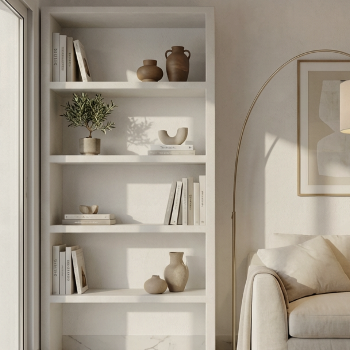 Style Your Space with an Off White Speckled Microconcrete Shelf – Homekode