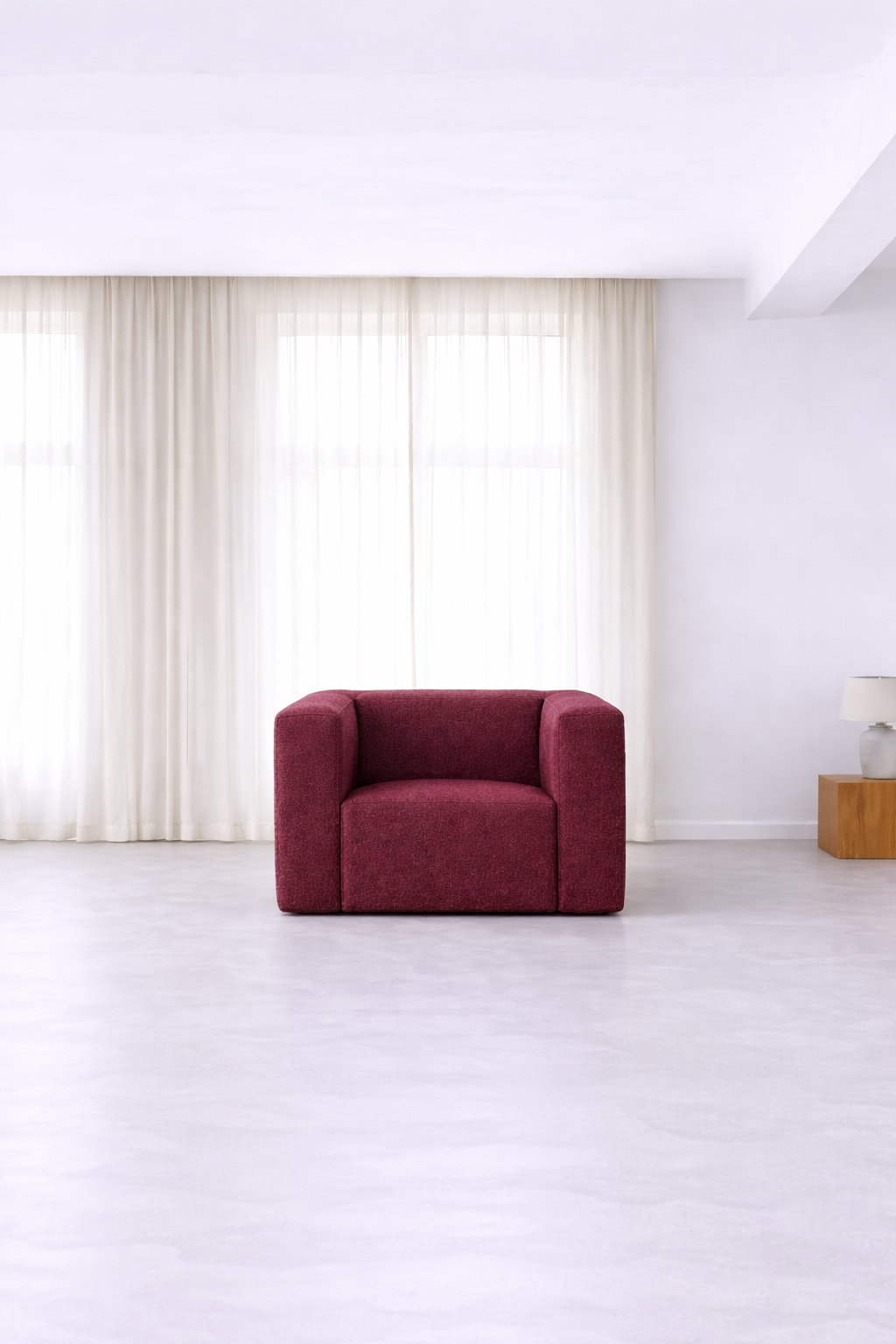 Create a Bold Statement Corner With a Maroon Modular Lounge Chair ...