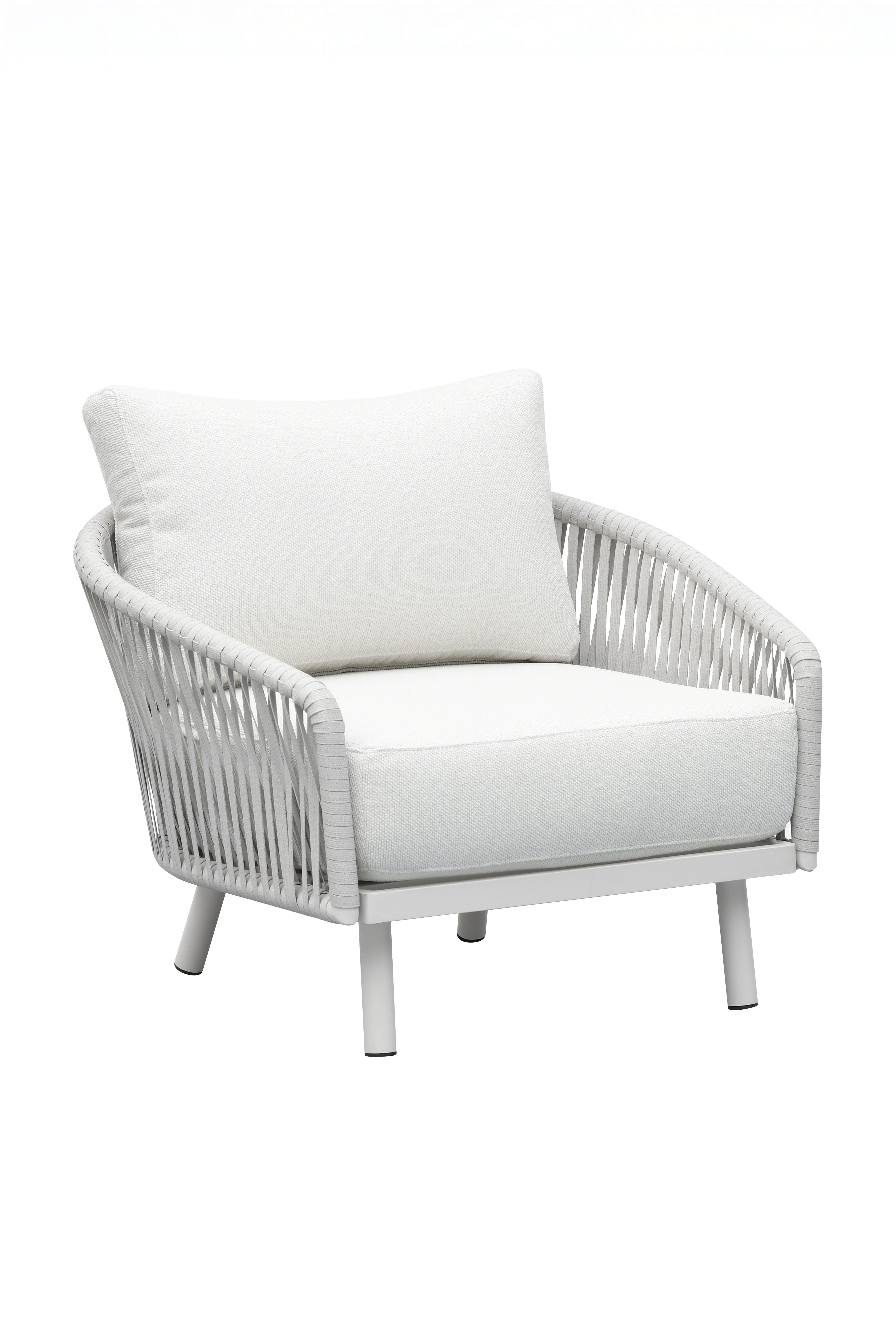 Serenza Ash White Lounge Chair & Table Outdoor Set | Patio – Homekode