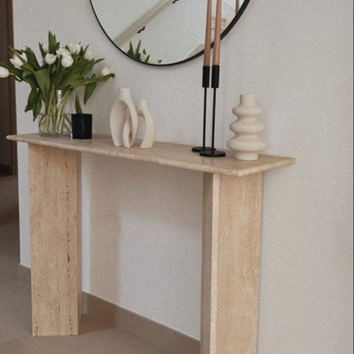Travertine Console Table | Console Table Travertine Dubai | Travertine ...
