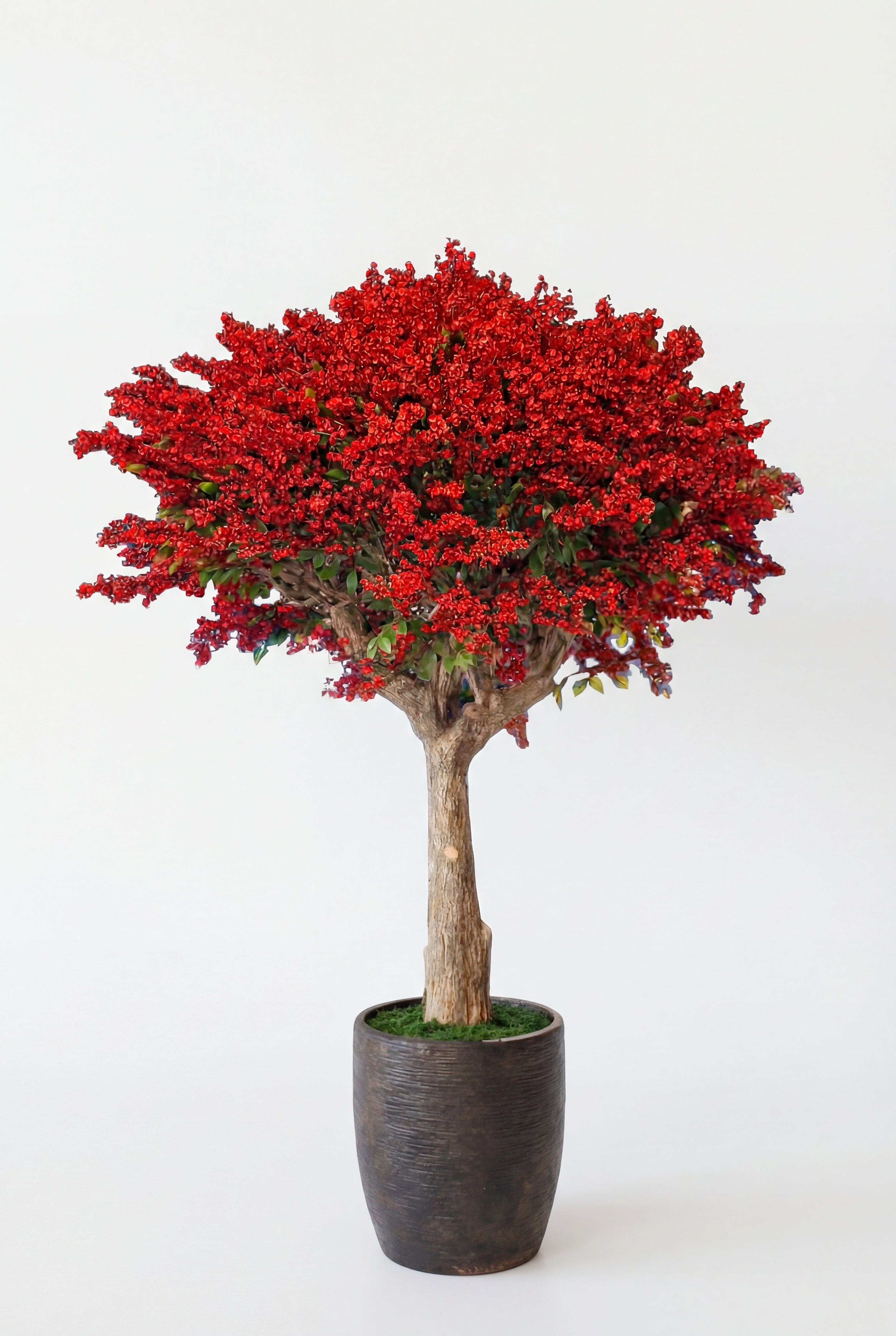 Artificial Red Blossom Tree with Natural Multi Trunk | Elegant ...