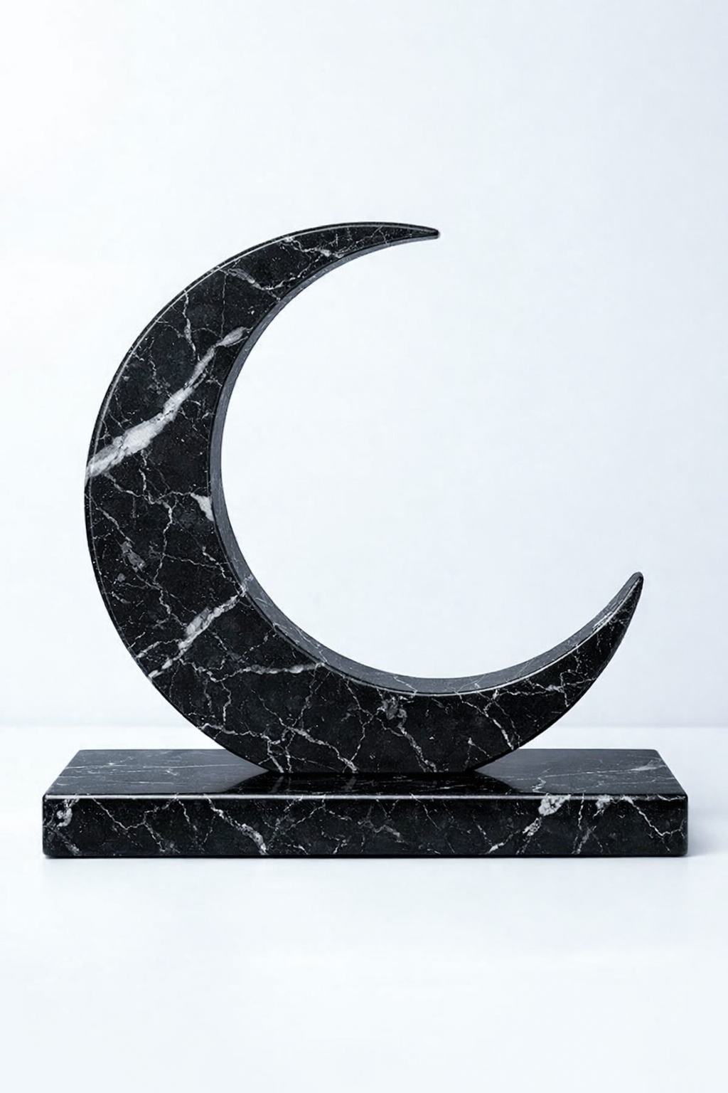 Lune Black Marquina Moon Decor for a Bold Luxury Shelf Accent – Homekode