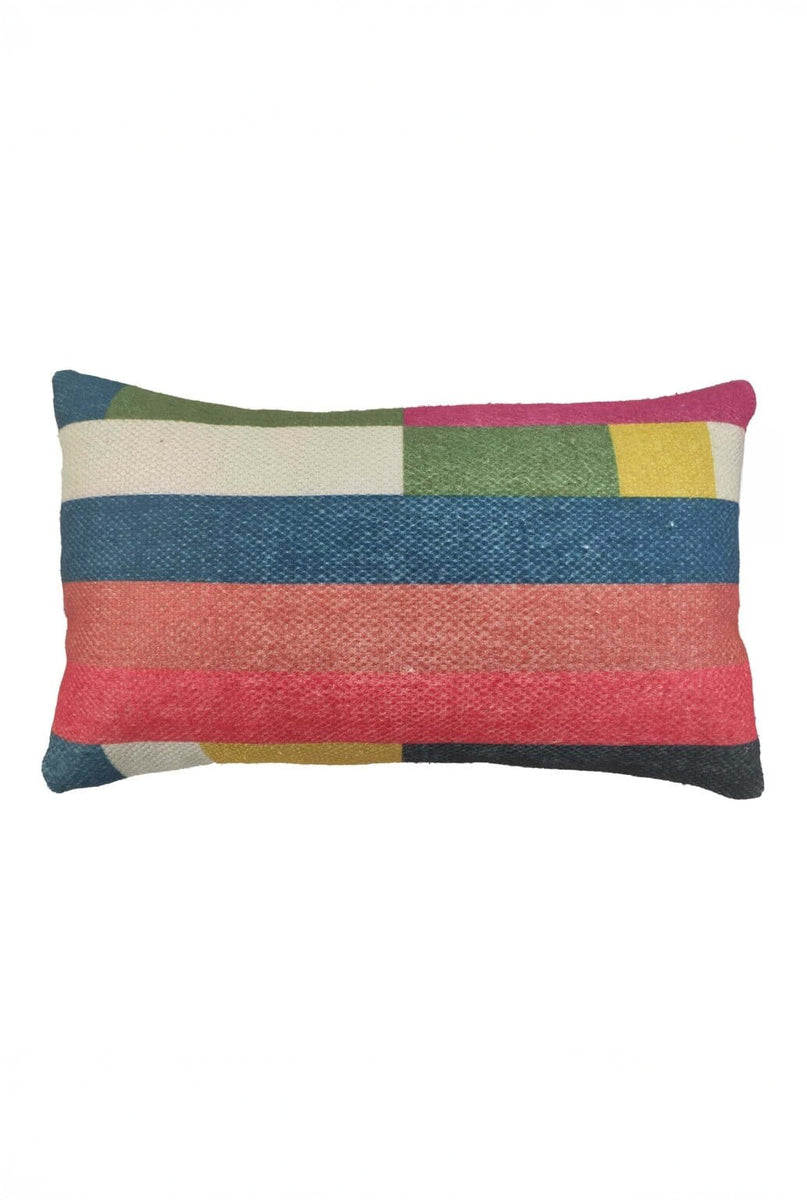 Multi Color Cushion — Contemporary Accent Pillow with Vibrant Design ...