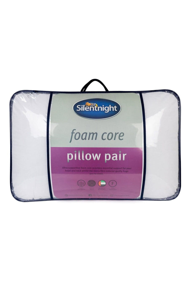 Silentnight Soft Foam Core Pillow Pair | Firm Support & Comfort – Homekode