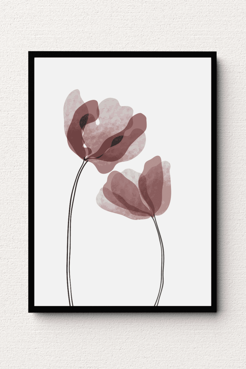Taco Tulip Floral Abstract Wall Art III Bold Botanical Canvas Print ...