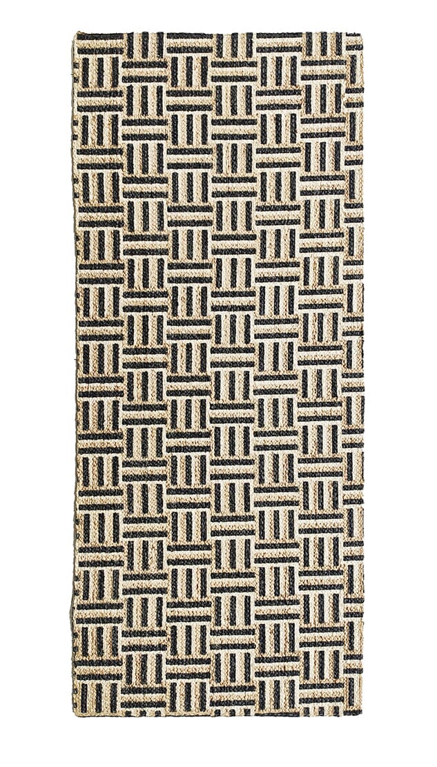 Vestibule - Hallway Black & Bleach Jute Rug (80x200 CM) - Homekode